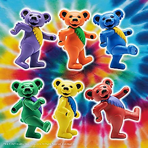 Super7 Grateful Dead Dancing Bear - 3.75" Grateful Dead Action Figure with Peg Stand Accessory Classic Music Collectibles and Retro Toys