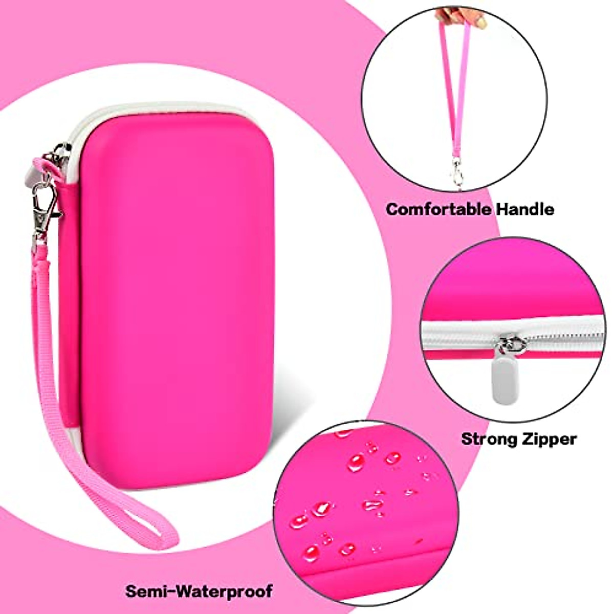 Case Only Compatible with Texas Instruments TI-30XIIS Scientific Calculator, Travel Office Calculators Storage Holder Bag with Extra Mesh Pocket for Pens, USB Cables and Accessories (Bag Only) - Red