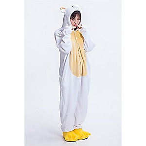 Sheep Kigurumi Cosplay Halloween Romper Soft Cozy Jumpsuit Costume L White