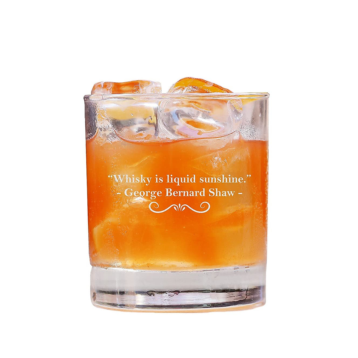 QPTADesignGift George Bernard Shaw Quote Whiskey Glass - Whiskey Glass Etched - Whiskey Quotes - Funny Birthday Gift - Fathers Day Glass - Funny Birthday Gift