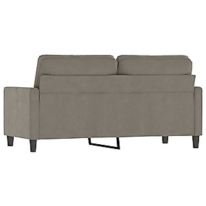GOLINPEILO 2-Seater Sofa Light Gray 55.1" Velvet, 62.2" x 30.3" x 31.5", (Style B)