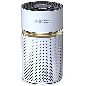ecozy Air Purifiers for Home Large Room in Bedroom, H13 True HEPA Filter for Pets, Smoke, Dust, Portable 21dB Quiet Air Cleaner, White