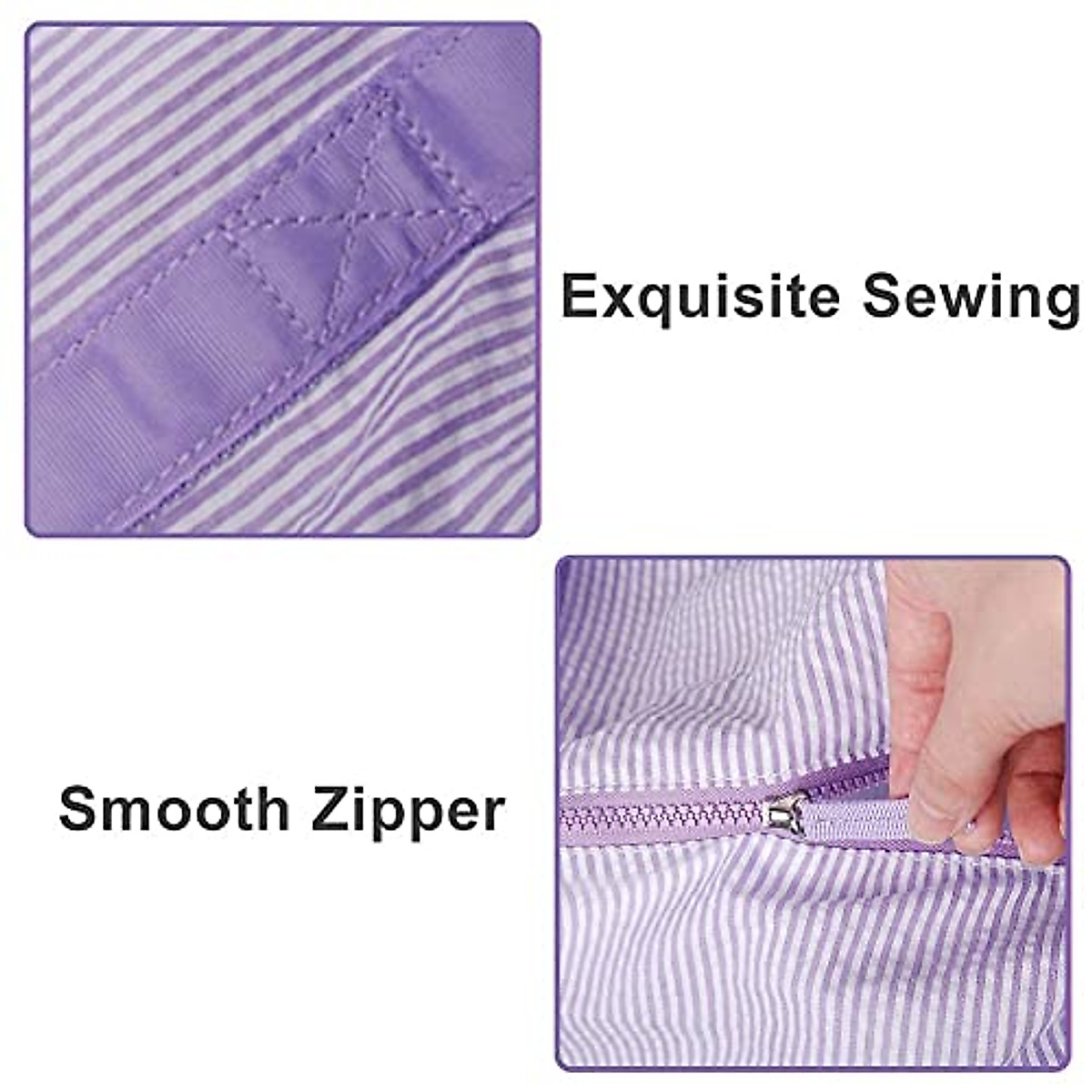 Gabigaba Kids Travel Overnight Bag Seersucker Carry On Lightweight Weekender Duffel Bag for Boys and Girls (Lavender)