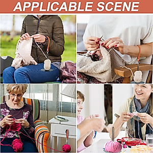 Palksky Portable Wrist Yarn Holder with Wrist Strap, Wool Magnetic Mini Yarn Holder for Crocheting/ Knitting on the go, Stainless Steel Yarn Organizer Storage