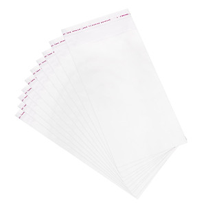 uxcell 300Pcs Clear Cello Bags, 5" x 10" Plastic Self Sealing OPP Cello Treat Bags Cello Poly Bags for Packing Cookies Candy Jewelry Gifts, Clear