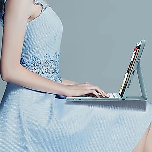 HEUCYL Touchpad Keyboard Case for Xiaomi Redmi Pad 10.6 inch 2022, Magnetic Detachable Wireless Bluetooth 7-Color Backlit Keyboard, Ultra-Thin Multi-Angle Stand Case,Pink