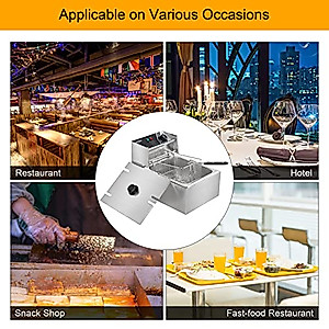 ROVSUN 11.4QT Electric Deep Fryer w/Basket & Lid, Countertop Kitchen Frying Machine, Temperature Adjustable Stainless Steel French Fryer for French Fries, Donuts, 2.5KW 60Hz 110V