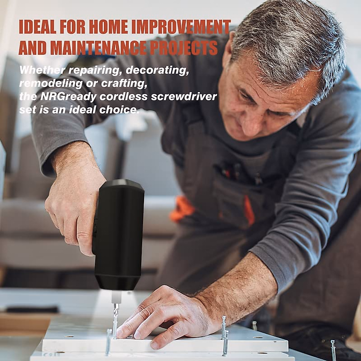 Electric Screwdriver Cordless, 3.6V Cordless Electric Screwdriver with 42pcs Screwdriver Bits, USB-C Charging & LED Light, 1500mAH Li-ion and Storage Bag, Power Screwdriver for Home and Professional