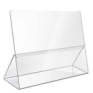 Srenta Durable Acrylic Cookbook Stand Transparent Easy Viewing iPad/Tablet Holder, Great for Cooking/Baking Without Making Your Cook Book Dirty.