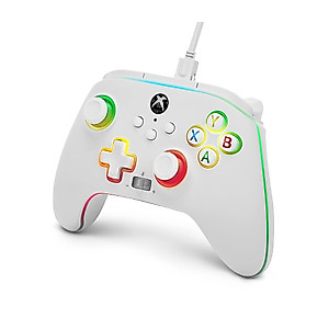 PowerA Spectra Infinity Enhanced Wired Controller for Xbox Series X|S - White (Amazon Exclusive), gamepad, video gaming controller, works with Xbox One and Windows 10/11, officially licensed