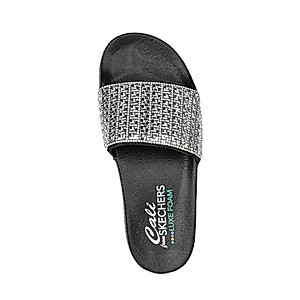 Skechers Women's Shower Slide Sandal, Black, 7