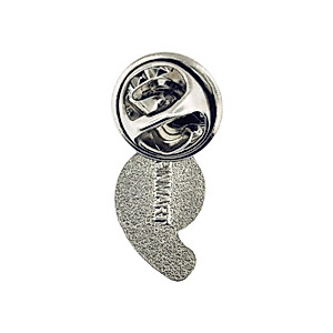 PinMart Semicolon Mental Health Awareness Pin – Silver Plated Black Enamal Lapel Pin for Suicide Awareness and Prevention - Secure Clutch Back for Hats, Scarves and Backpacks