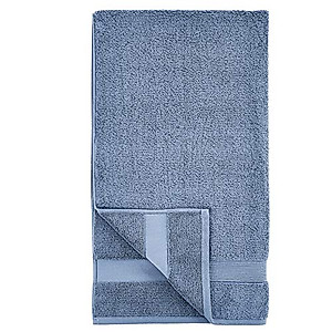 Amazon Basics Dual Performance Bath Towel - 4-Pack, Cotton, True Blue