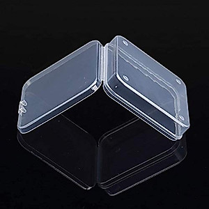 Gebildet 18 Pack Mini Clear Plastic Bead Storage Containers Box Case with lid for Pills,Tiny Bead,and Other Small Items