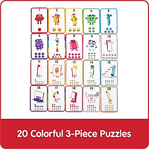 hand2mind Numberblocks Counting Puzzle Set, Number Puzzle, Counting Games for Kids Ages 3-5, Numbers for Toddlers, Math Games for Kids, Matching Game, Educational Toys, Preschool Learning Activities