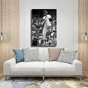 Nolan Ryan Baseball Poster Canvas Poster Wall Art Decor Print Picture Paintings for Living Room Bedroom Decoration Unframe: Unframe:08x12inch(20x30cm)