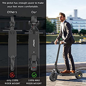SWENAT Electric Scooter, Upgraded Removable Battery 36v15Ah,9" Fat Solid Tire Escooter for Adults with Max 30 Mile and 25Mph Speed 500W Motor Foldable (9in Fat tire Removable Battery)