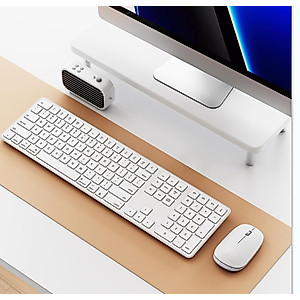 Bluetooth Keyboard and Mouse for Mac,OMOTON Wireless Multi-Device Keyboard with Numeric Keypad, Keyboard and Mouse Combo, for MacBook Pro/Air, iMac, iMac Pro, Mac Mini, Mac Pro (White)