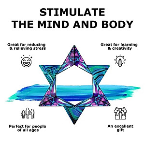 SHASHIBO Shape Shifting Box - Award-Winning, Patented Fidget Cube w/ 36 Rare Earth Magnets - Transforms Into Over 70 Shapes, Download Fun in Motion Toys Mobile App (Artist Series - Mystic Ocean)