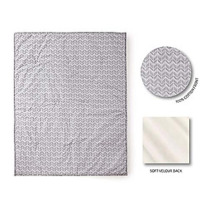 Levtex Baby - Tristen Crib Bed Set - Baby Nursery Set - Chevron - Grey, Blue, Navy, and Cream - Sophisticated Mountain - 3 Piece Set Includes Quilt, Fitted Sheet, and Crib Skirt/Dust Ruffle