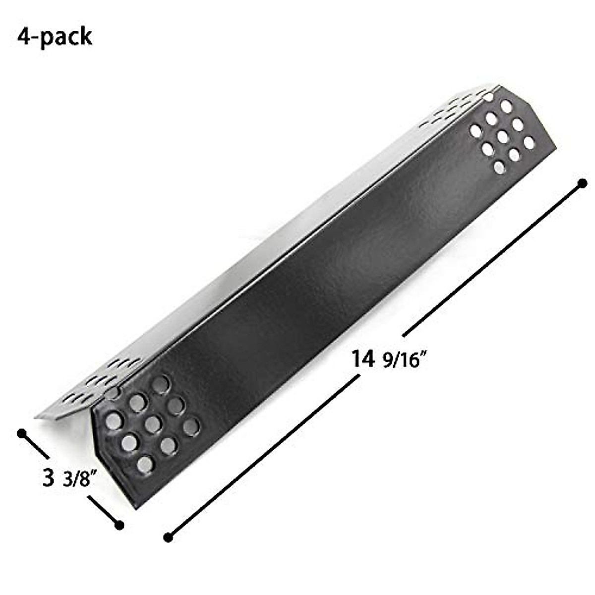 VICOOL Porcelain Steel Heat Plate Shield Replacement for Nexgrill 720-0830H,720-0783E, Grill Master 720-0697, 720-0737, 4-Pack