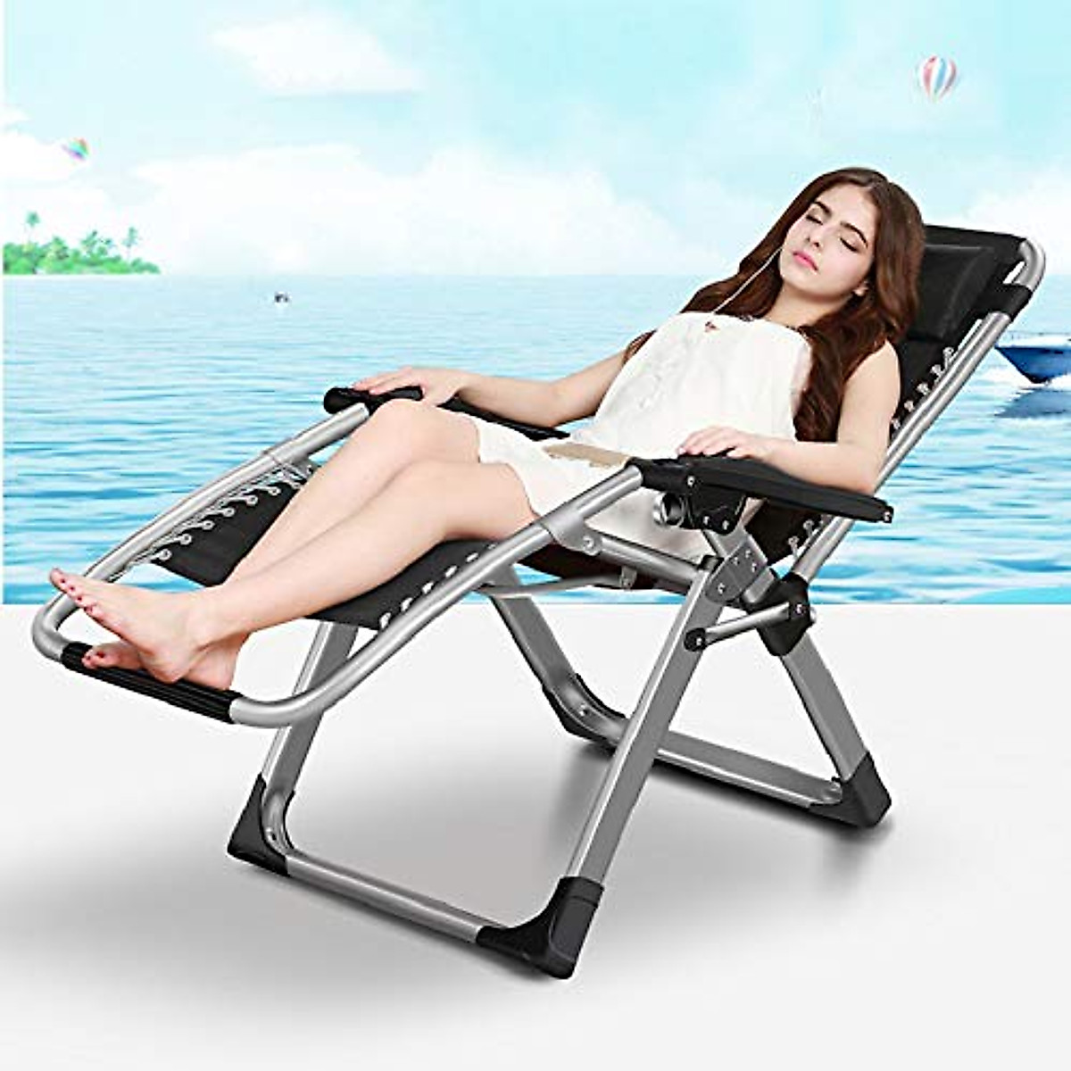 Oversized Zero Gravity Lounge Chairs Recliners,Adjustable,Folding,Purple Padded Reclining Chair Chaise,Supports 550lbs,Suitable for Beach,Patio,Pool,Deck,Garden,Camping