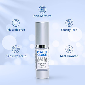 Power Swabs Power Gloss Toothpaste, Lifts Stains & Freshens Breath, Non-Abrasive, Fluoride Free