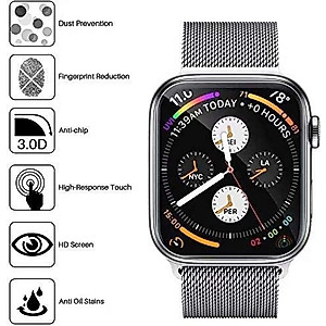 LϟK 6 Pack Screen Protector Designed for Apple Watch 44mm Series 6 5 4 SE / 42mm Series 3 2, Max Coverage, Bubble Free Flexible Soft TPU for iWatch 44mm 42mm