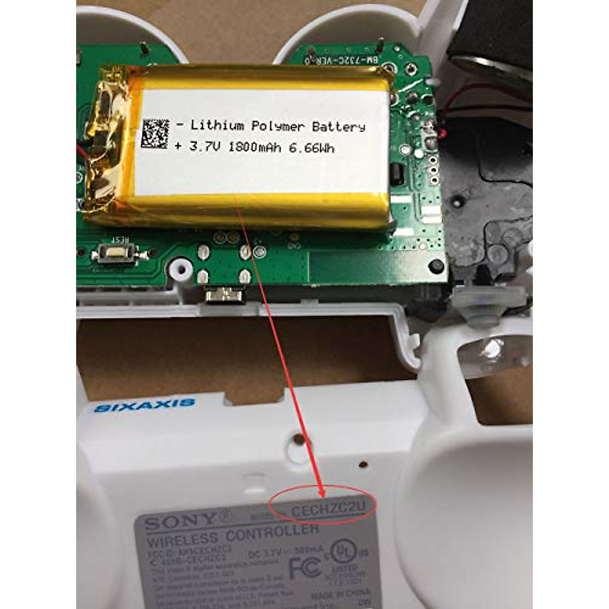 AOLIKES 1800mAh Replacement Battery for Sony PS3 CECHZC2U Controller Battery Replacement, Compatible with Sony PlayStation Gold Wireless Headset and Dual Shock 4 PS4 CUH-ZCT1U Controllers