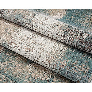 Ladole Rugs Indoor Outdoor Area Rug Living Room Bedroom Entrance Hallway Carpet in Beige Cream 5x8 (5'3" x 7'5" 160cm x 230cm)