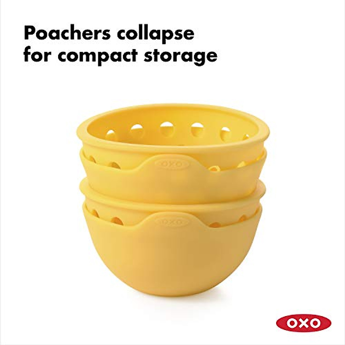 OXO Good Grips Silicone Egg Poachers (Set of 2),Yellow