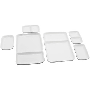 Starfrit T092507 Ceramic Modular Fondue Serving Dishes, 2 Sets, One Size, Silver