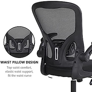 Home Office Desk Chair Set of 8 Ergonomic Office Chair with Rocking Lock Mesh Office Chair Black Computer Desk Chair Adjustable Height Swivel Chair