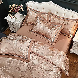 Bedding Set King Size Silk Duvet Covers King Size Bedding Set King Size Gold Luxury Cotton Double Twin King Size Bed Duvet Covers Luxury Satin Jacquard Duvet Covers Set European Style