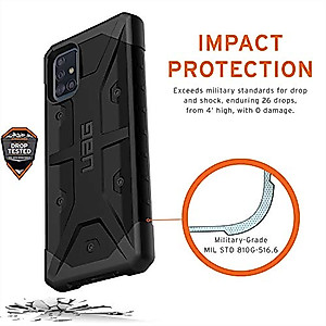 URBAN ARMOR GEAR UAG Designed for Samsung Galaxy A51 Case Pathfinder [Black] Rugged Shockproof Military Drop Tested Protective Cover