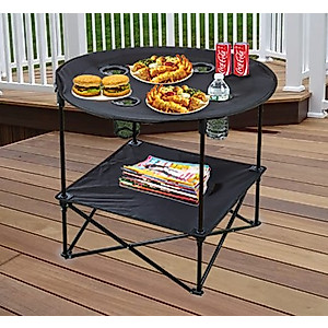 ATSENA FT-Black Camping Table, One Size