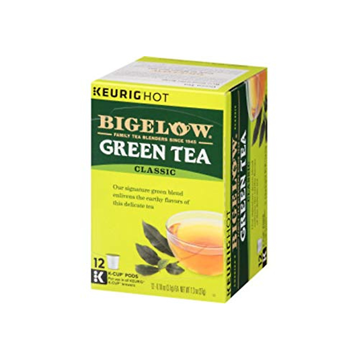 Bigelow Green Tea Keurig K-Cup Pods, Caffeinated, 12 Count (Pack of 6), 72 Total K-Cup Pods