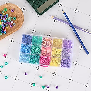 SGHUO Jewelry Organizer Box, 6 Pack 15-Grid Storage Boxes with Removable Dividers for Art and Crafts, 2 Colors