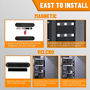 MIND&ACTION Gun Safe Lights,Motion Activated LED Light for Gun Safe Gun Cabinet, Ultra Bright Rotatable LED Lens for Directional Lighting Battery Powered (Black 1 Pack)