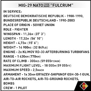 COBI Armed Forces MiG-29 (East Germany) Aircraft