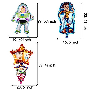 Toy Inspired Story Party Supplies Toy Story 2nd Birthday Foil Balloons for Kids 2nd Birthday Baby Shower Party Decorations (2nd Birthday)