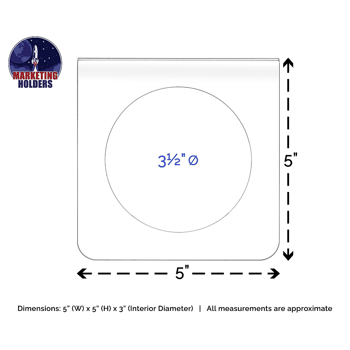 6 Pack Clear Acrylic Coasters Bar Decor Table Protection That Holds Cocktail Napkins by Marketing Holders
