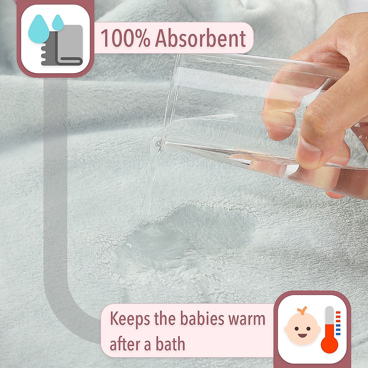 Mr. Pen- Baby Animal Face Robe, Unisex, 0-9 Month, Plush Baby Robe, Animal Face Robe, Baby Bathrobe, Elephant Bathrobe Baby, Baby Bath Robe, Hooded Baby Towels, Baby Robes, Baby Bath Towel