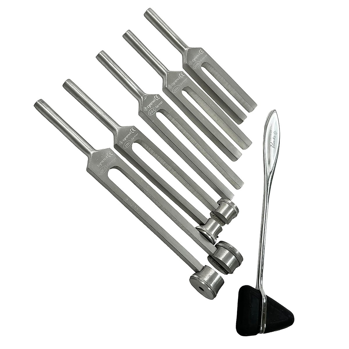 Tuning Fork Set of 5 Taylor Hammer Diagnostic Instruments CYNAMED