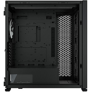 CORSAIR iCUE 7000X RGB Full-Tower ATX PC Case – Three Tempered Glass Panels – Spacious Interior – Easy Cable Management – 4x CORSAIR SP140 RGB ELITE Fans Included – Black