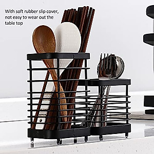 Caluself Utensil Holder for Kitchen Counter,Cooking Utensil Holder for Spatula Spoon,Wire Utensil Organizer,Metal Stainless Steel Utensil Holder,Kitchen Utensil Holder for Countertop