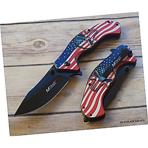 8 Inch Mtech Tactical Stainless Steel Open Folding Pocket Knife With Clip Outdoor Survival Hunting Knife by Survival Steel