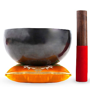 Large Tibetan Singing Bowl Set - Master Grade Healing Chakra Sound Bath Meditation Yoga 7 Metal Bronze