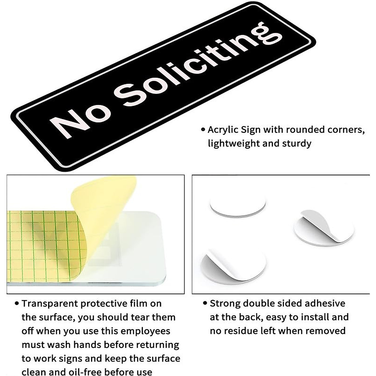 Fire Exit Sign, Self Adhesive Sign For Door Or Wall 8 X 3 Inch Quick And Easy Installation Premium Acrylic Design For Your Home Office/Business