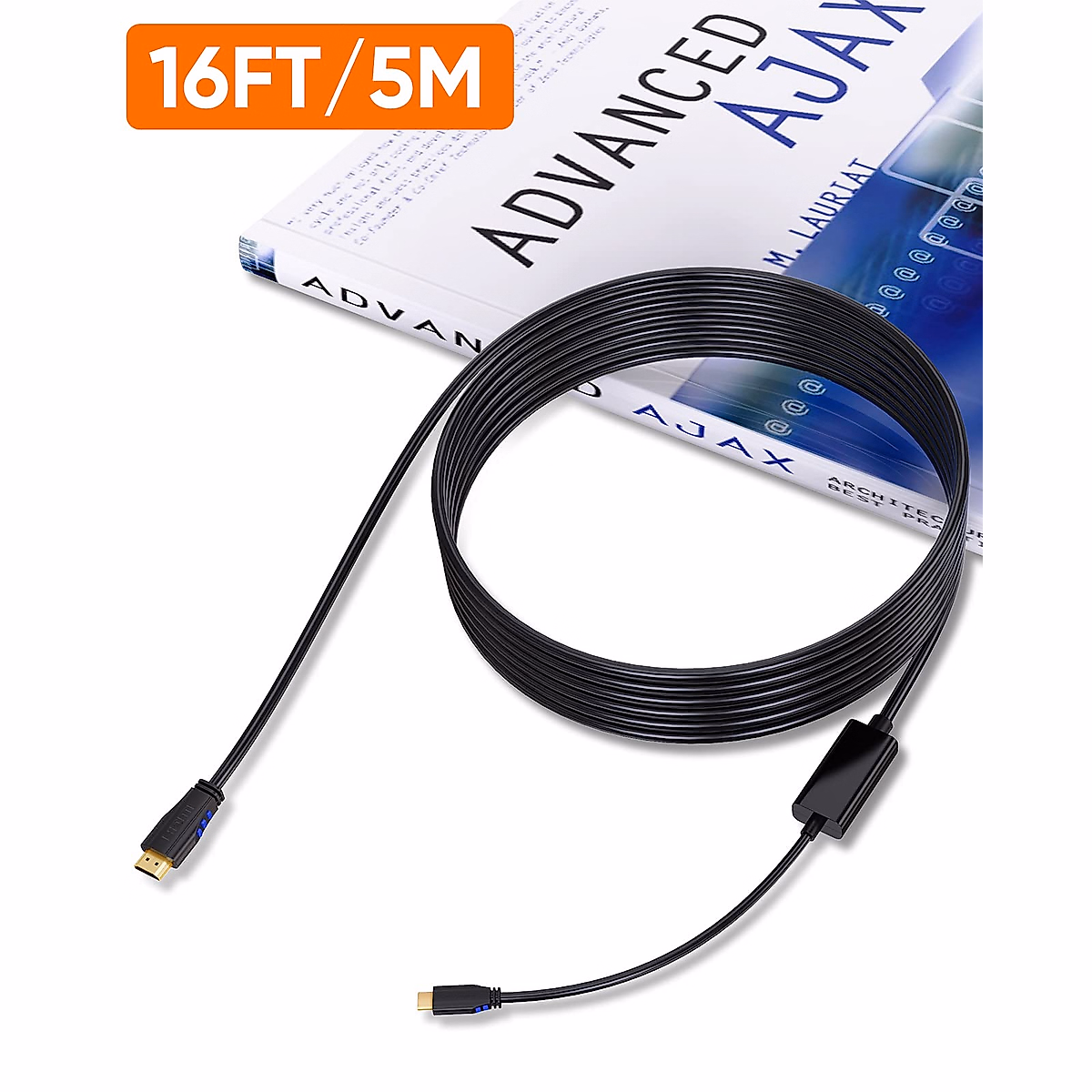 CableCreation USB C to HDMI Cable 16FT, USB Type C to HDMI Cable 4K, Compatible with iPhone 15/15 Plus/15 Pro/15 Pro Max, MacBook Pro 2020, iPad Pro 2020, Surface Go, XPS 13, Yoga 920, G7, Galaxy S23